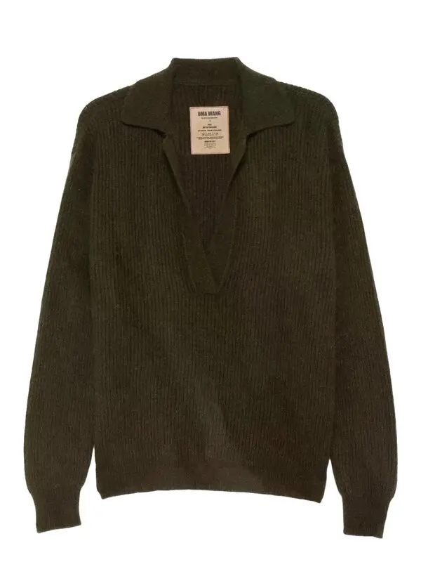 UMA WANG V-neck Sweater - Green