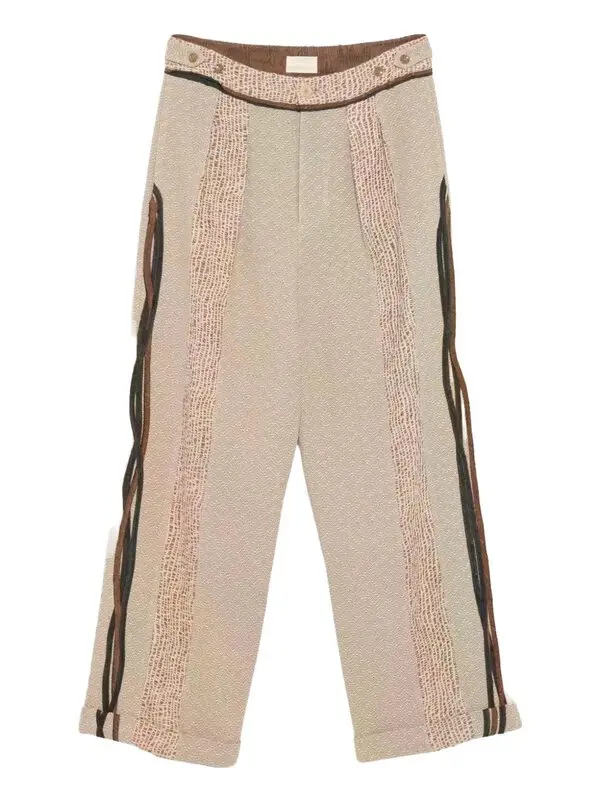COMMUNS Turn-up Hemmed Pants - Neutrals