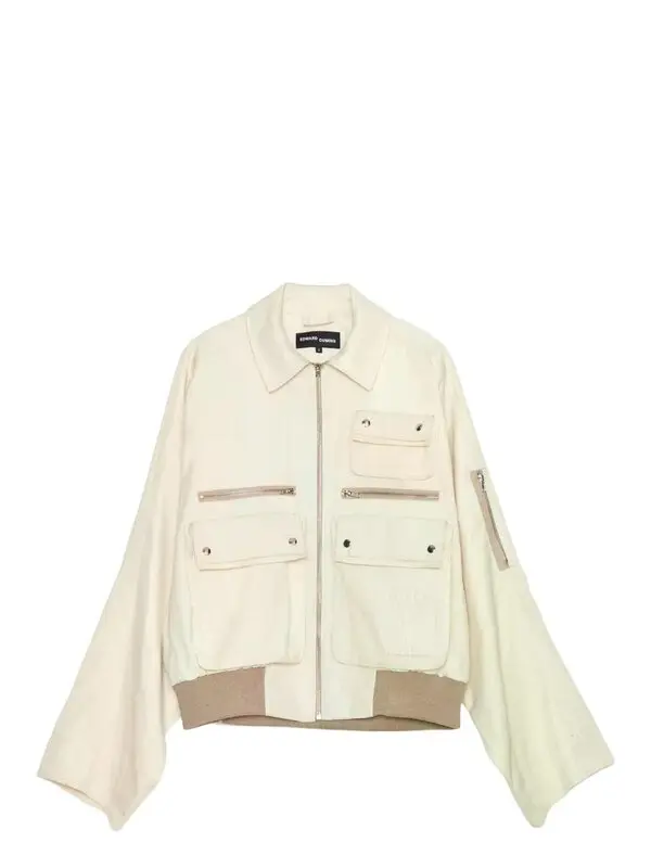 EDWARD CUMING Cotton Bomber Jacket - White
