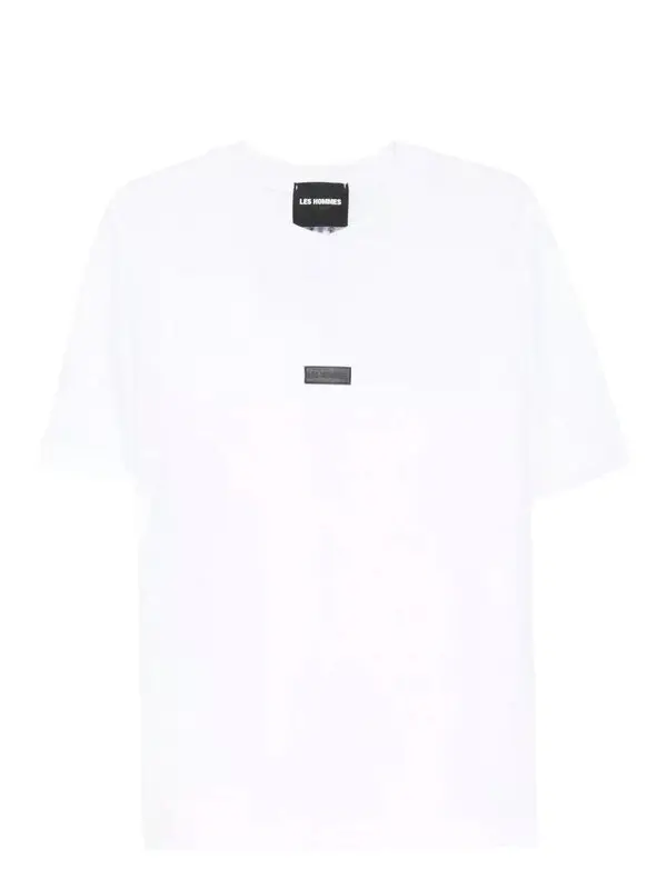 LES HOMMES Logo-patch T-shirt - White