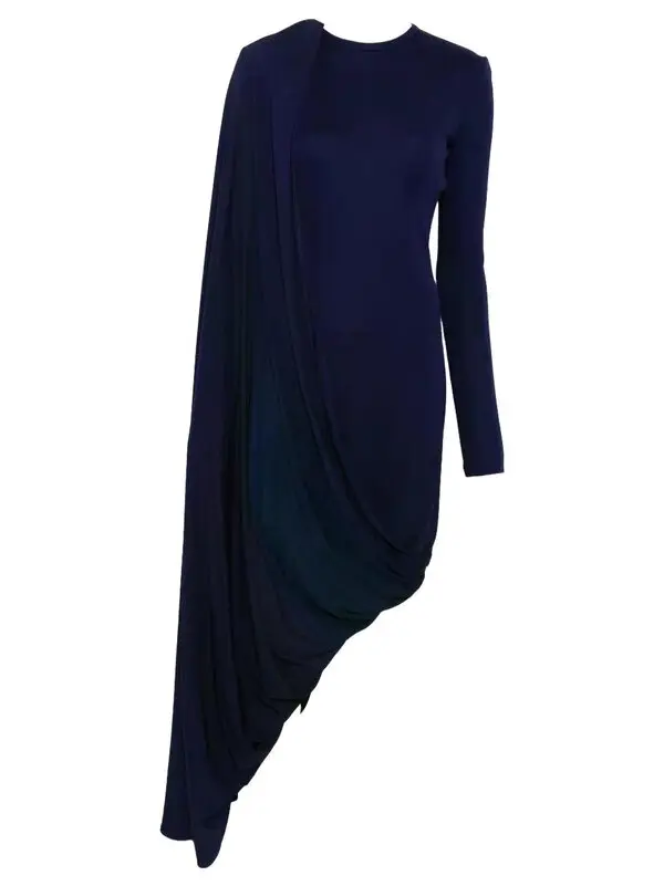 Sportmax Draped Asymmetrical Dress - Blue