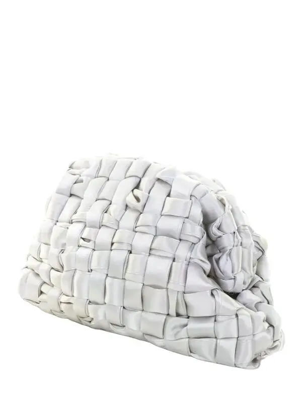 Maria La Rosa Woven Clutch Bag - Grey