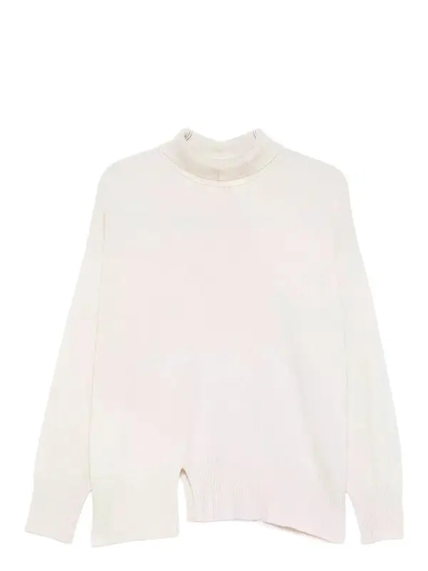 Antonelli Firenze Side-slit Sweater - Neutrals