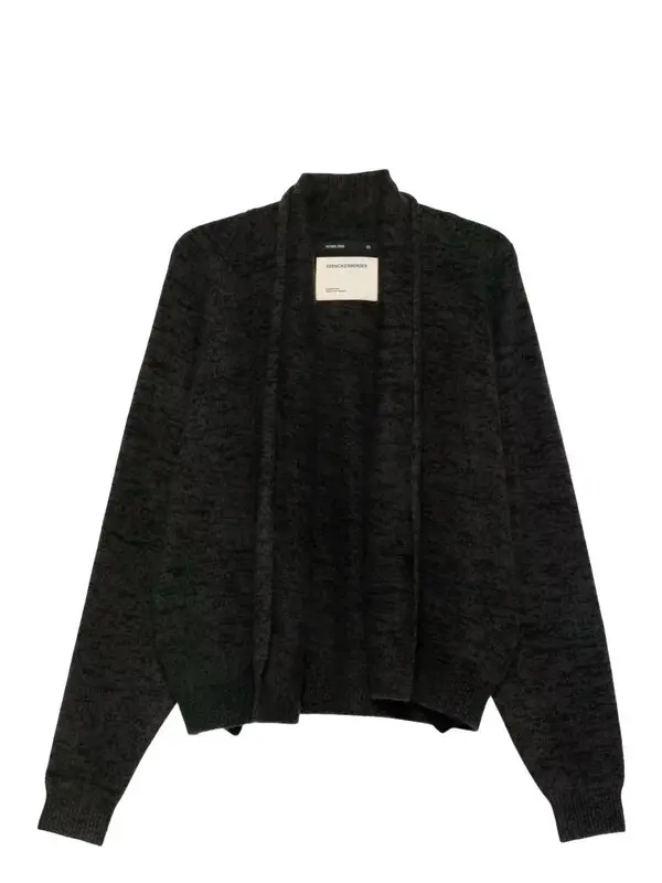 Frenckenberger Open-front Cardigan - Black