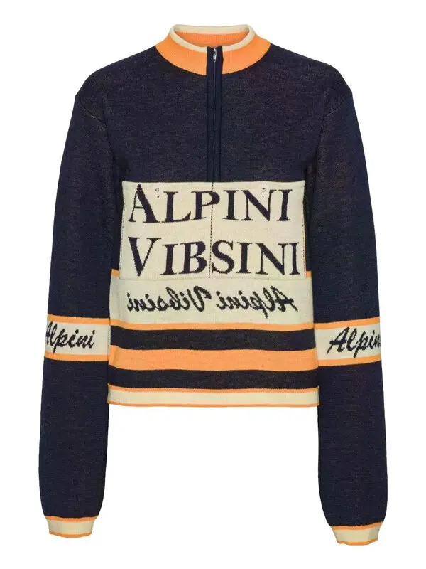 Henrik Vibskov Striped Half-zip Sweater - Blue