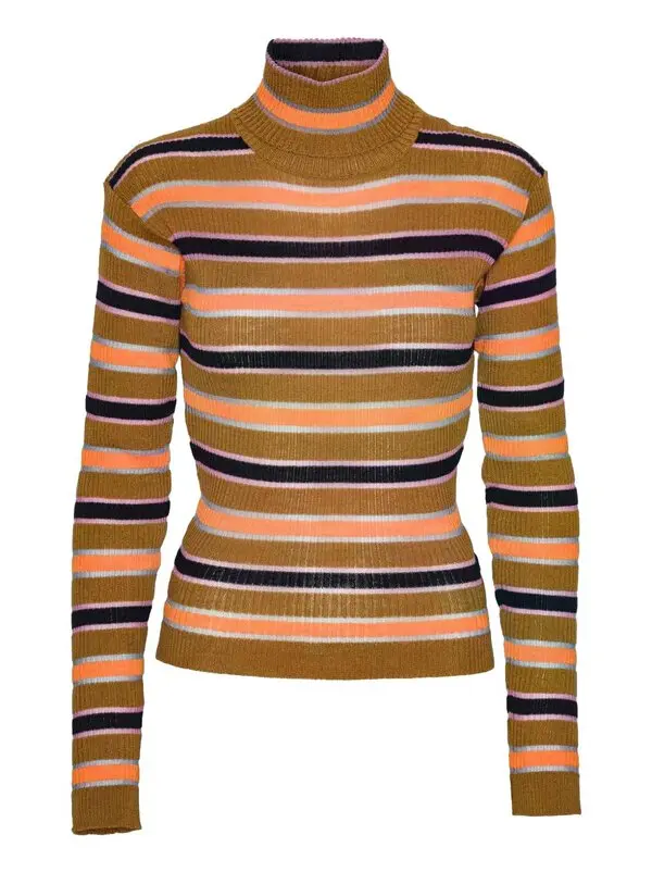 Henrik Vibskov Striped Roll-neck Top - Orange