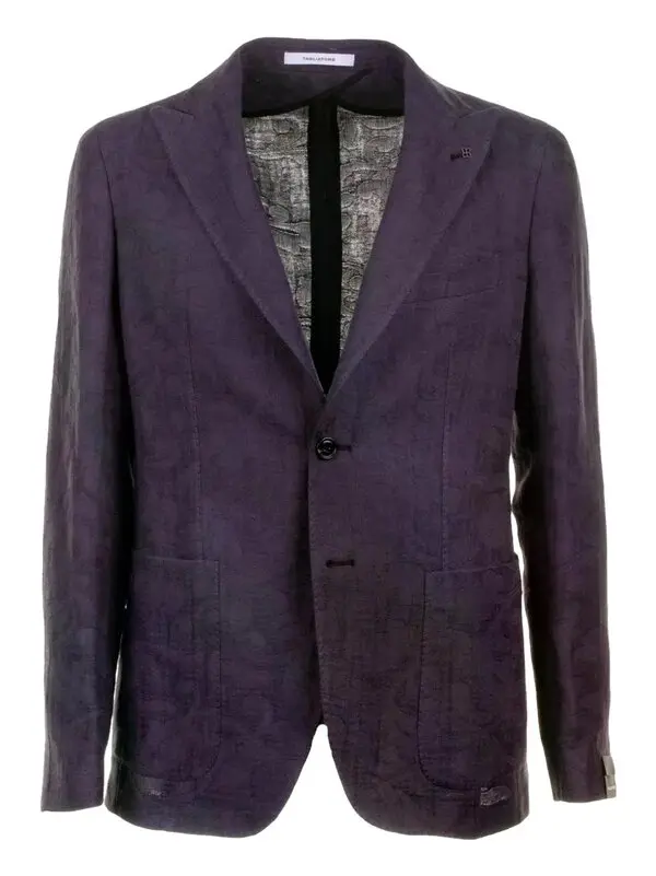 Tagliatore Linen-blend Blazer - Brown