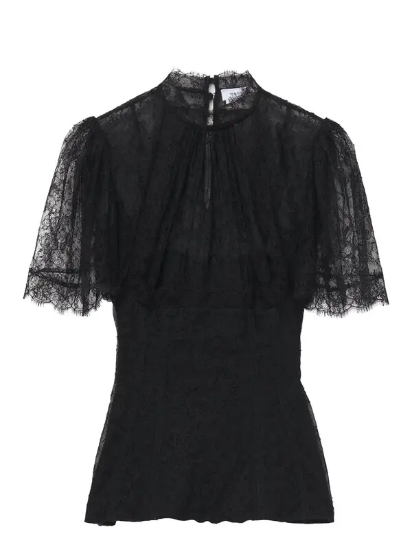 Alexander McQueen Lace-detailed Blouse - Black