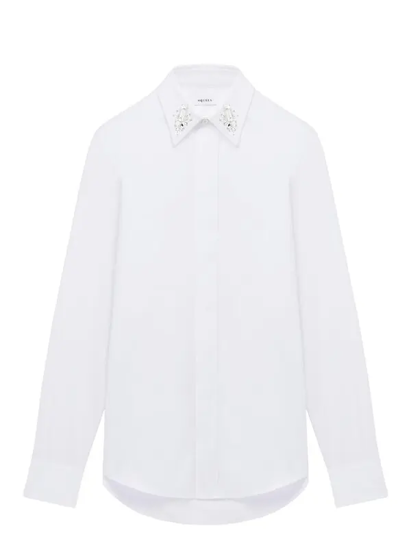 Alexander McQueen Cotton Embroidered Shirt - White
