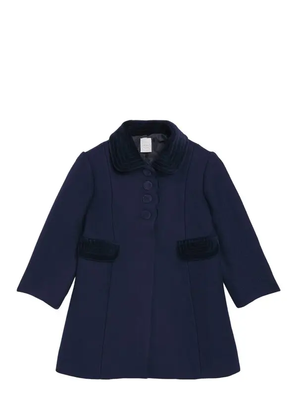 Pepa London Wool Single-breasted Overcoat - Blue