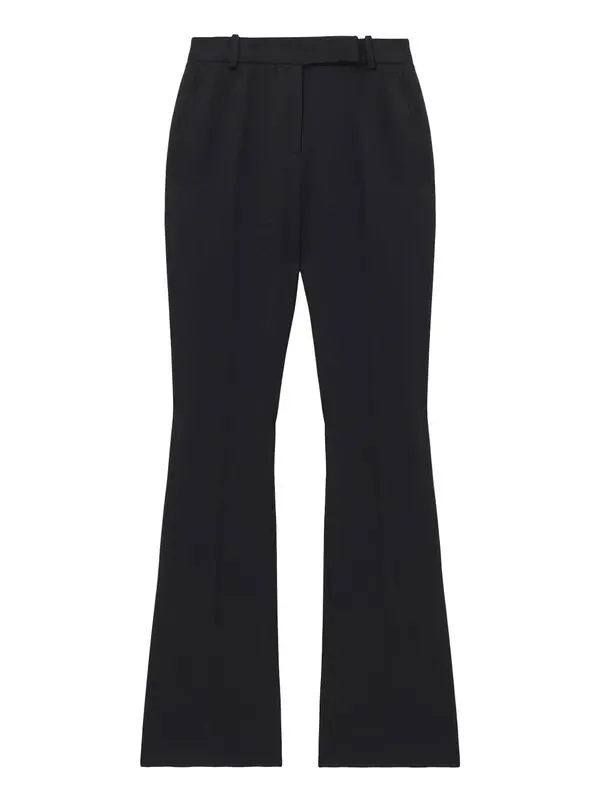 Alexander McQueen Wool Flared Trousers - Black