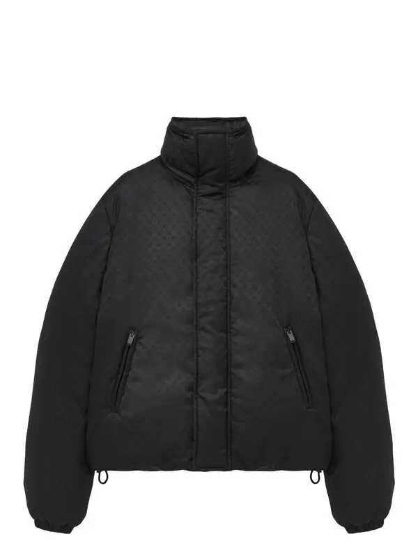 Alexander McQueen Skull Jacquard Puffer Jacket - Black