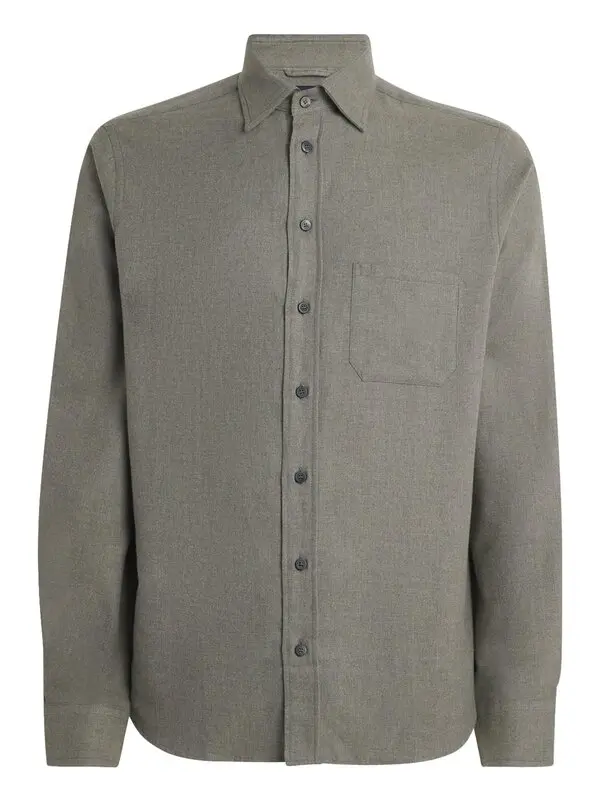 Sease Cotton Button-up Shirt - Green