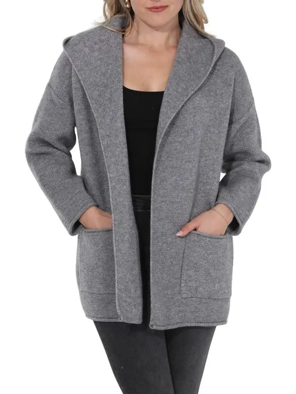 RAIN AND ROSE Hooded Coatigan - Grey