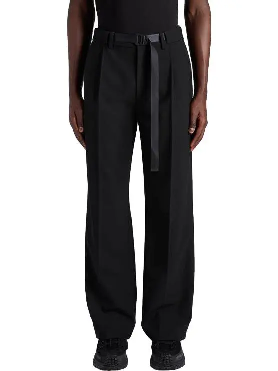 Moncler Stretch Twill Straight-leg Pants - Black