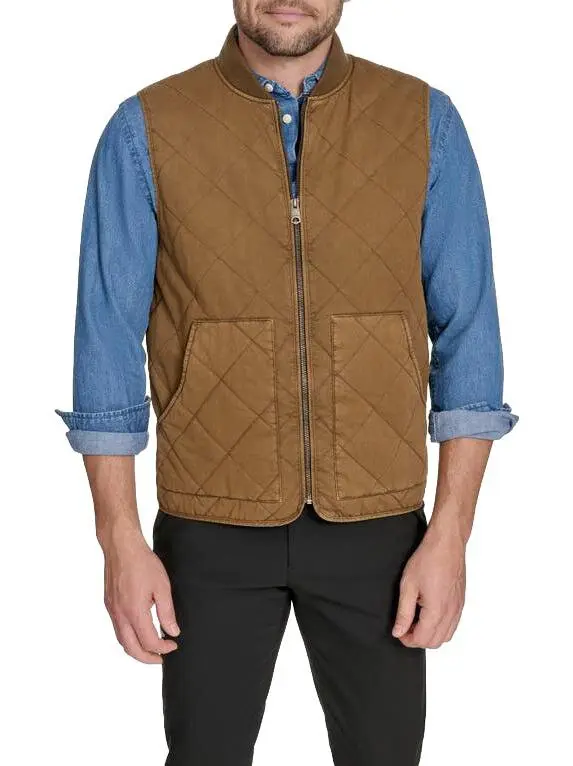 LEVI'S Diamond Quilted Workwear Vest - Worker Brown