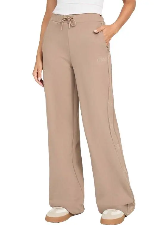 Guess Wide-leg French Terry Sweatpants - Beige
