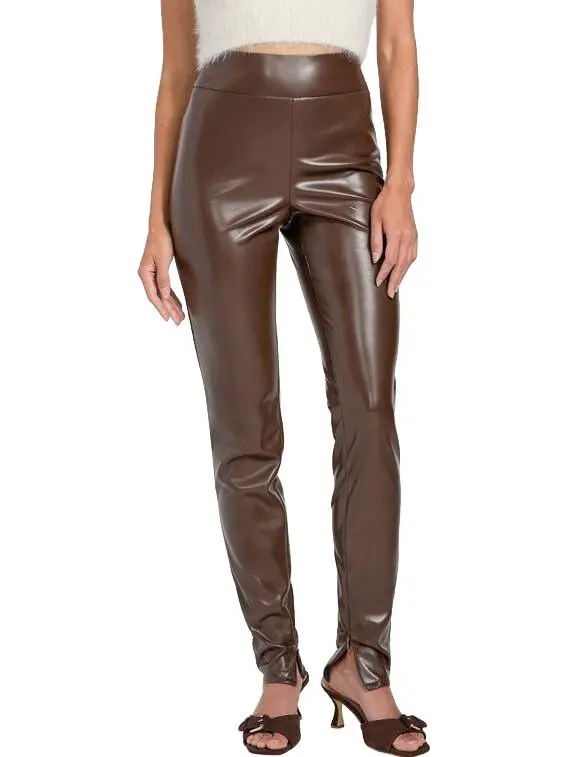 Guess Prescilla Faux Leather Leggings - Dark