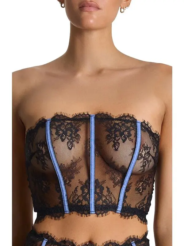 Hanky Panky Katrina Strapless Lace Corset - Denim