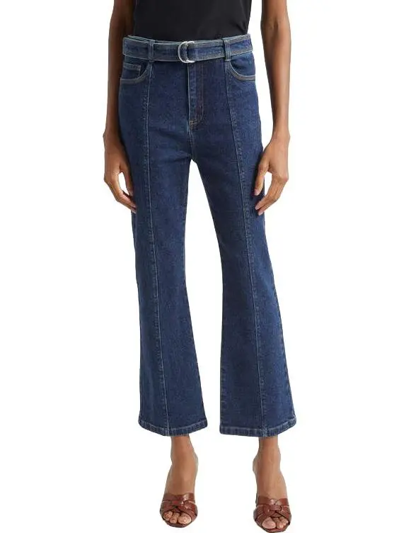 Cinq À Sept Madi Belted Kick Flare Jeans - Fontaine