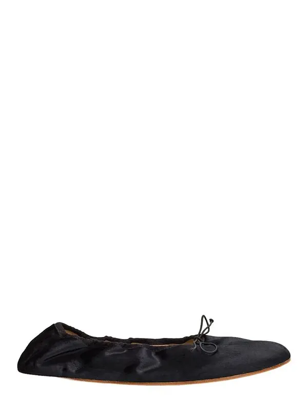 THE ROW Velvet Ballerina Flats - Black