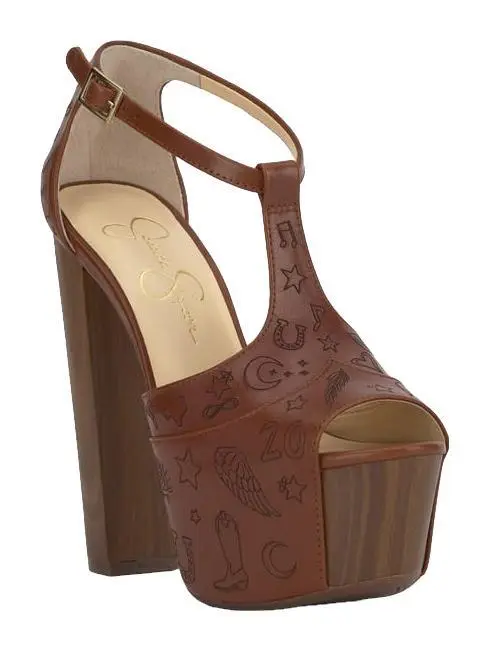 Jessica Simpson Platform Sandals - Dark Canyon Aniale