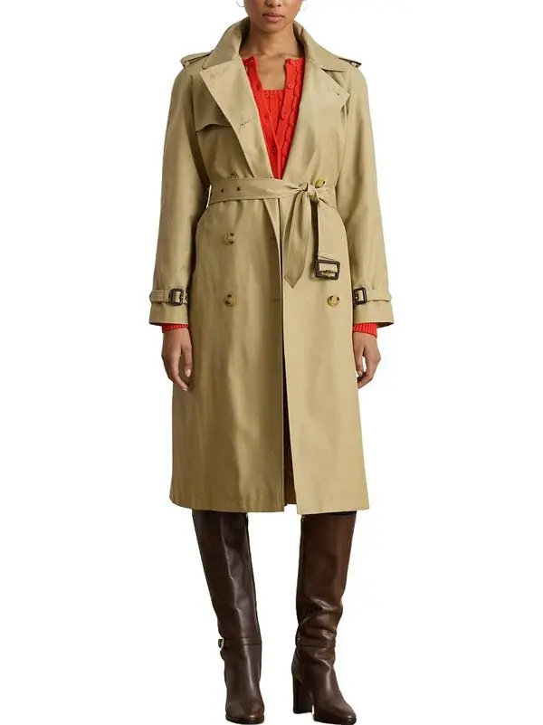 Ralph Lauren Double-breasted Cotton-blend Trench Coat - Sand