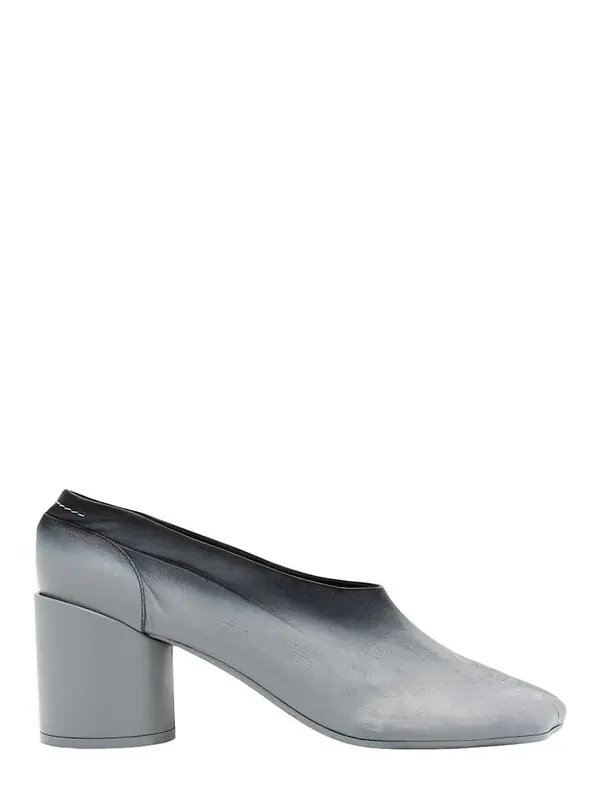 MAISON MARGIELA Ombre Leather Block-heel Pumps - Dark/grey