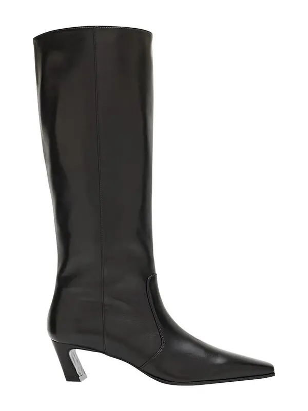 STUART WEITZMAN Stassi Leather Knee-high Boots - Black