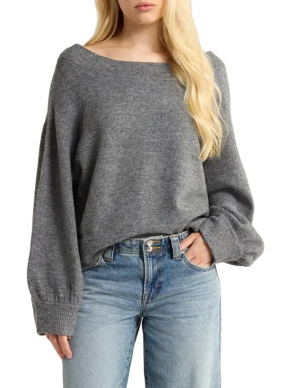 PACSUN Knit Pullover - Heather Grey