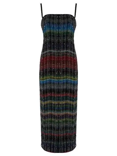 Missoni Long Strapless Wave Pattern Dress - Multicoloured