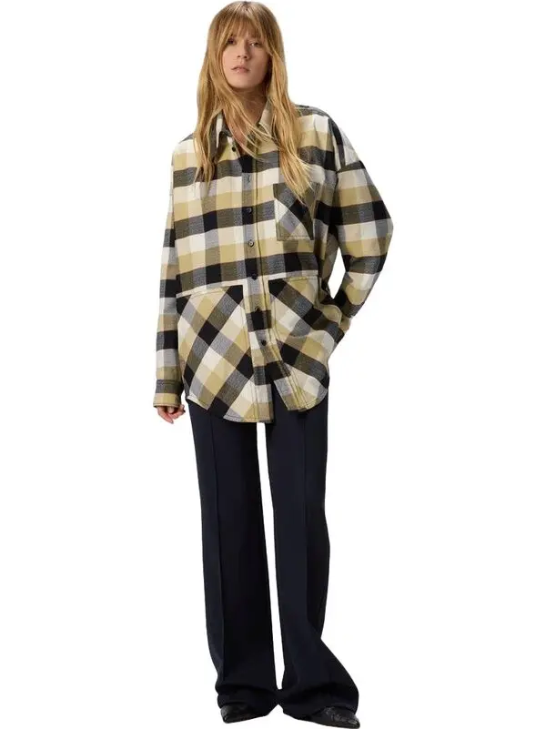 Missoni Oversized Check Shirt - Beige