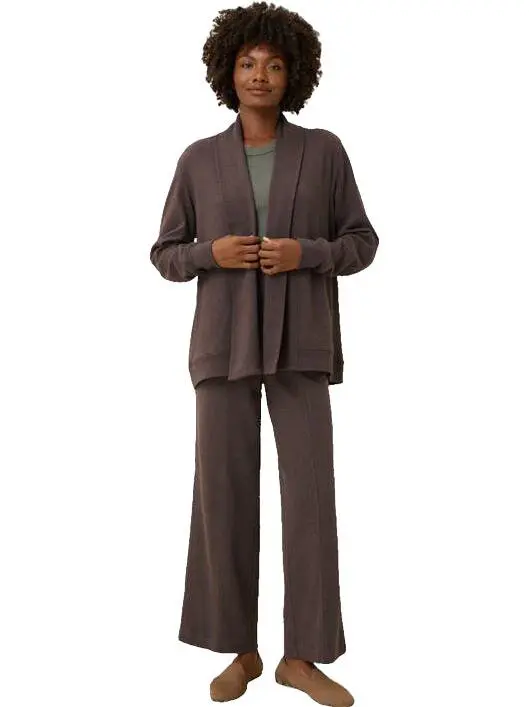 PACT Airplane Drape Cardigan - Chocolate Heather