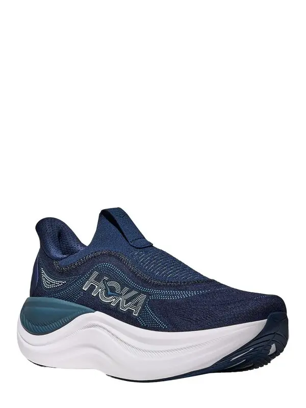 HOKA® Skyward Laceless Recovery Sneakers - Varsity Navy/white