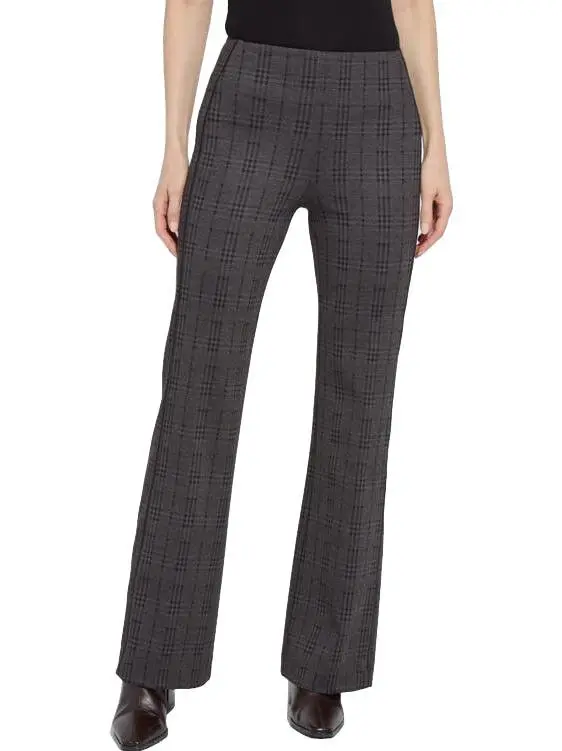 Lyssé Plaid High-waist Ponte Pants - Americano Plaid