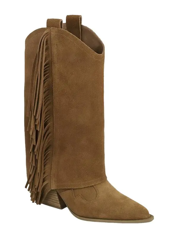 Mia Deston Pointed Toe Western Boots - Tan