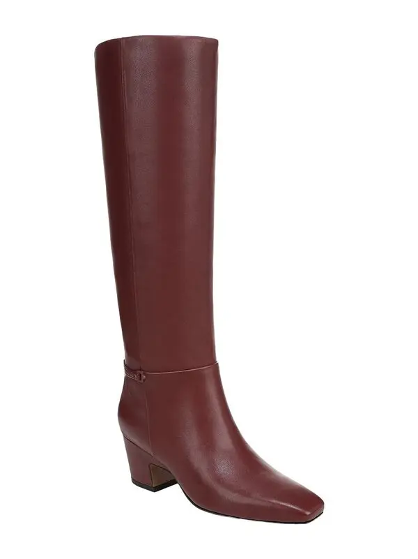 Franco Sarto Sorelina Knee High Boots - Bordo Red