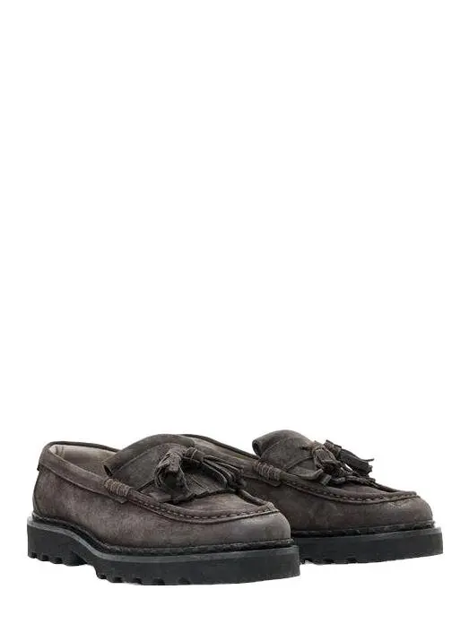 ALLSAINTS Skiff Tassel Loafer - Warm Grey