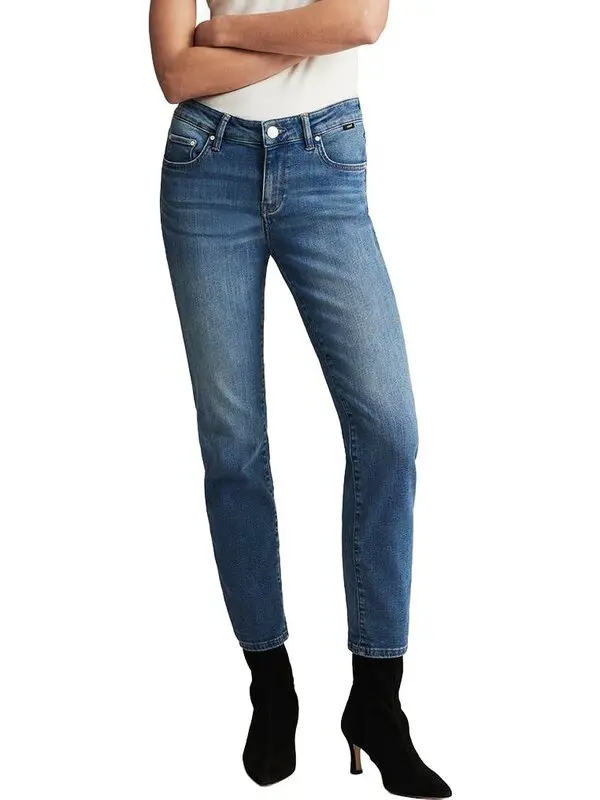MAVI Emma Mid-rise Slim Boyfriend Jeans - Used Brushed Tribeca