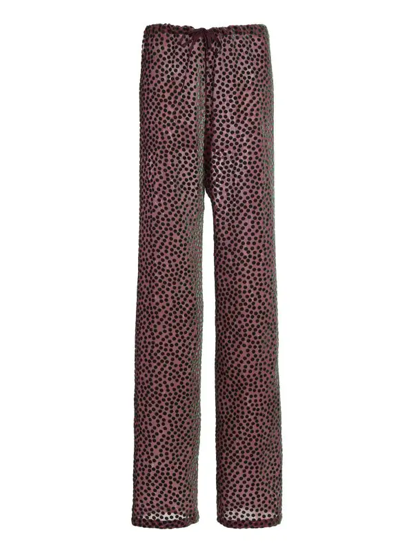 Dries Van Noten Panchas Polka-dot Straight-leg Pants - Pink
