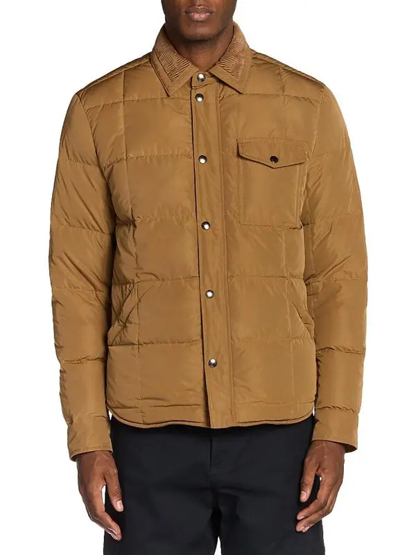 Moncler Marcilly Quilted Shirt Jacket - Dijon