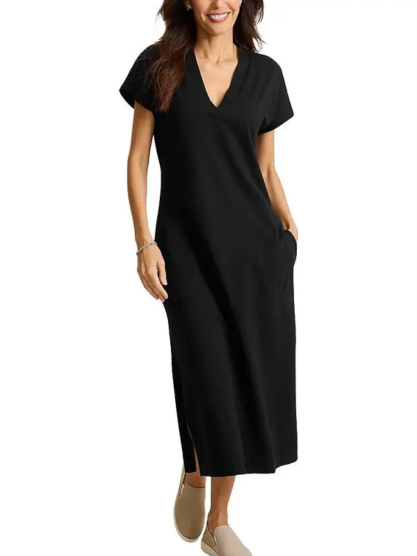 Tommy Bahama Islandscape Jersey Midi Dress - Black