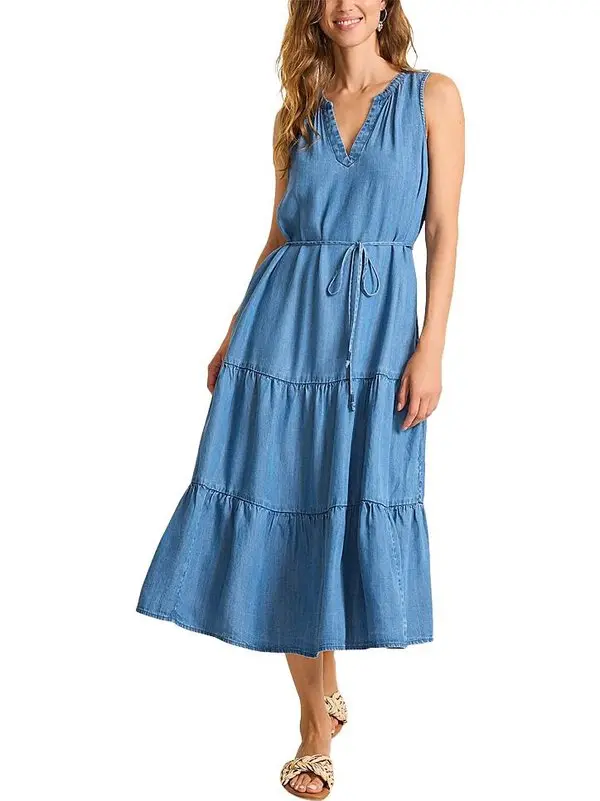 Tommy Bahama Chambray O'lei Sleeveless Dress - Medium Indigo