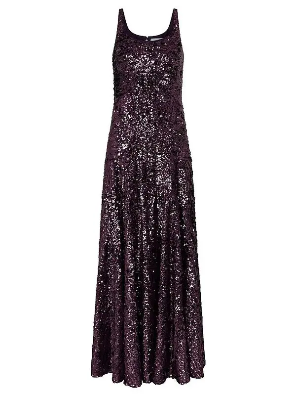 Rabanne Sequin Sleeveless Gown - Purple