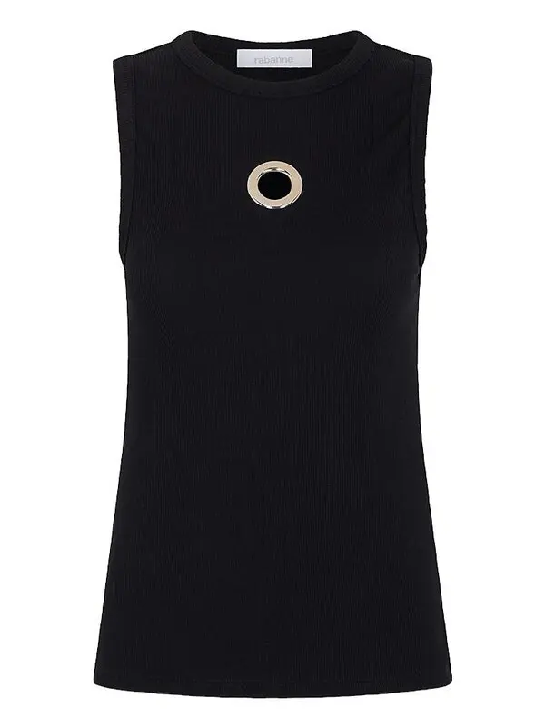 Rabanne Grommet Tank - Black