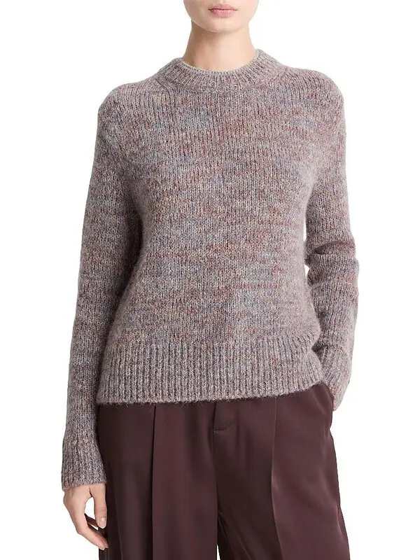 Vince Marled Pullover Sweater - Cognac Combo