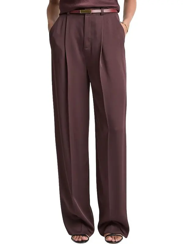 Vince Wide-leg Trousers - Dark Fig