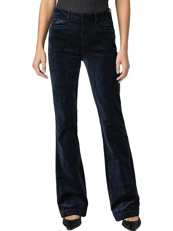 Paige High-rise Laurel Canyon Bootcut Pants - Deep Navy