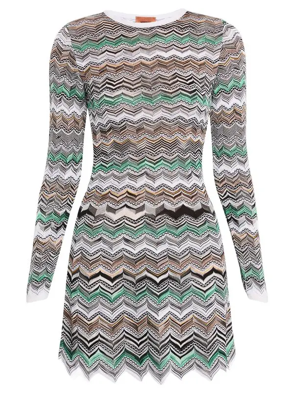 Missoni Chevron Long-sleeve Mini Dress - Sm9so