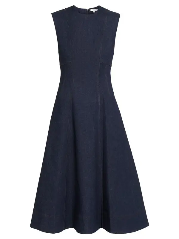 Veronica Beard Dulce Denim Midi Dress - Midnight Wash